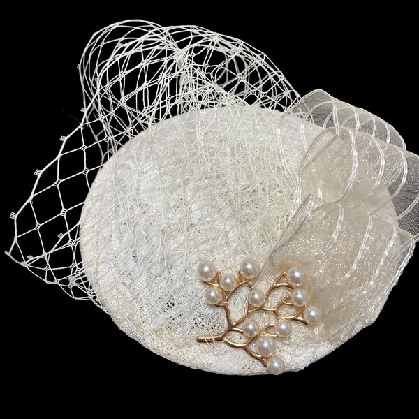 Cream Fascinator - Etsy