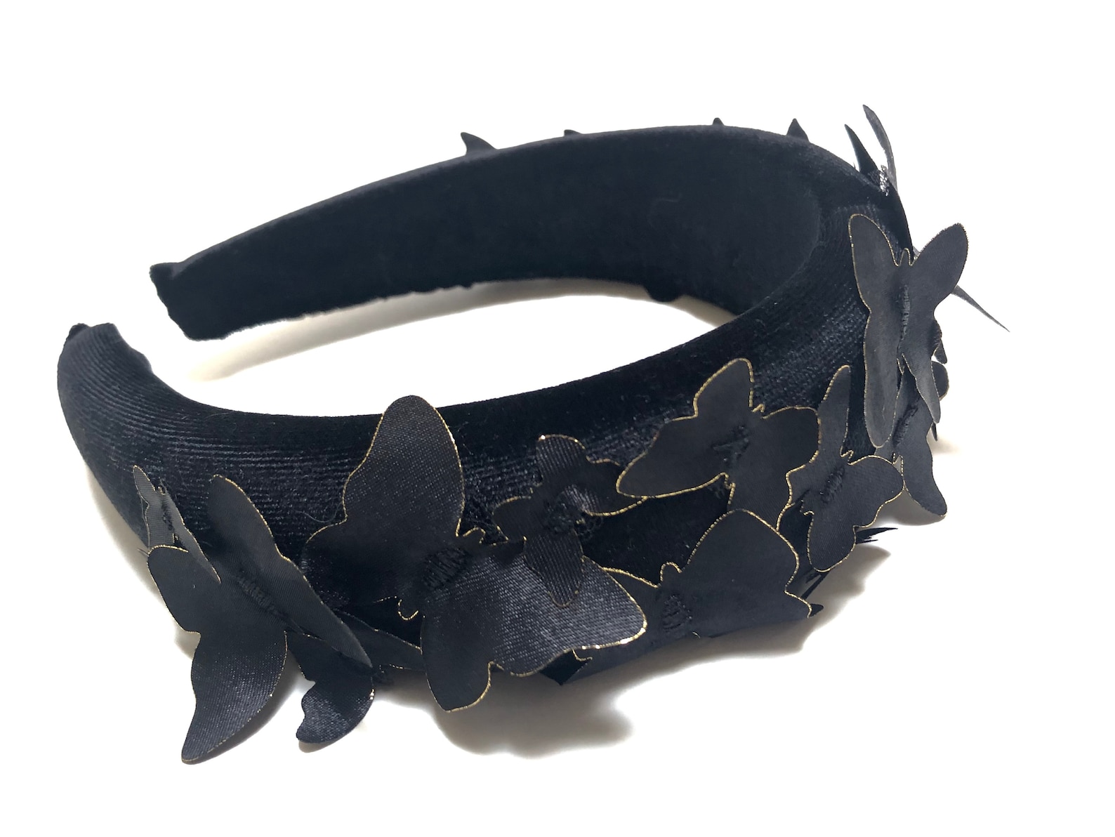 Navy Padded Headband Butterfly Crown Navy Alice Band - Etsy