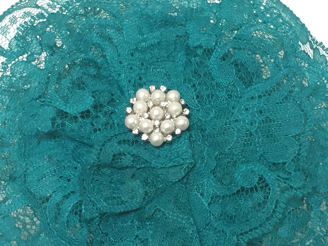 Teal Lace Kippah Lace Teal Yarmulke Teal Head Covering | Etsy