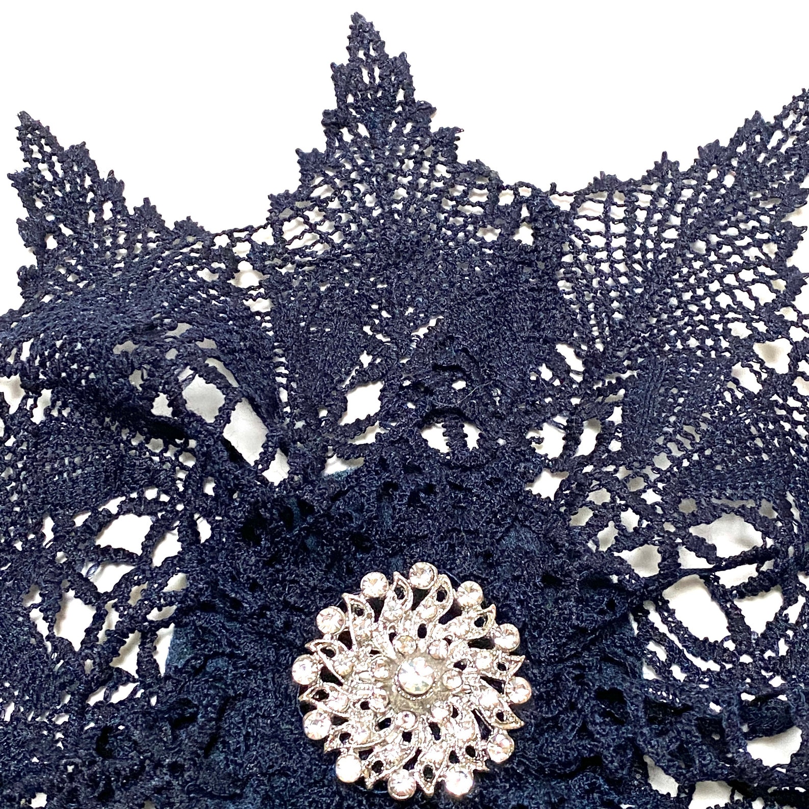 Navy Blue Doily, Women's Navy Lace Kippah - Etsy