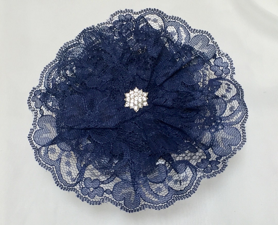 Navy Lace Kippah: Women's Yarmulke With Rhinestone Star - Etsy