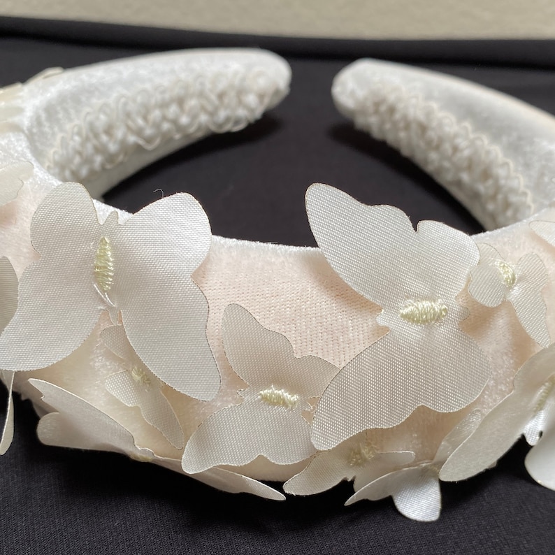 Navy Padded Headband Butterfly Crown Navy Alice Band - Etsy