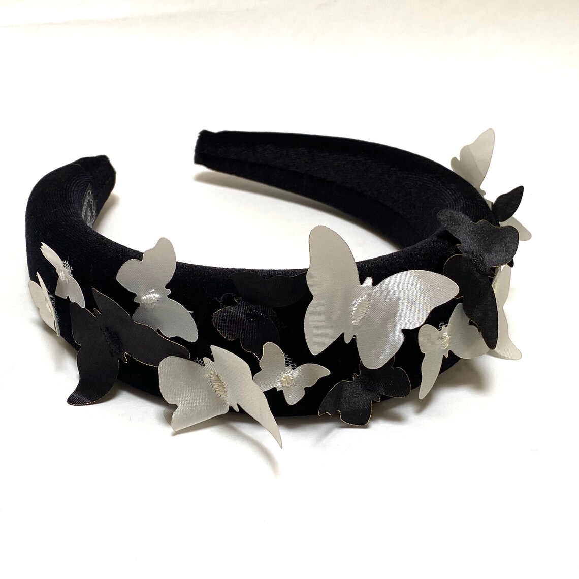 Black and White Butterfly Headband Butterfly Crown Butterfly - Etsy