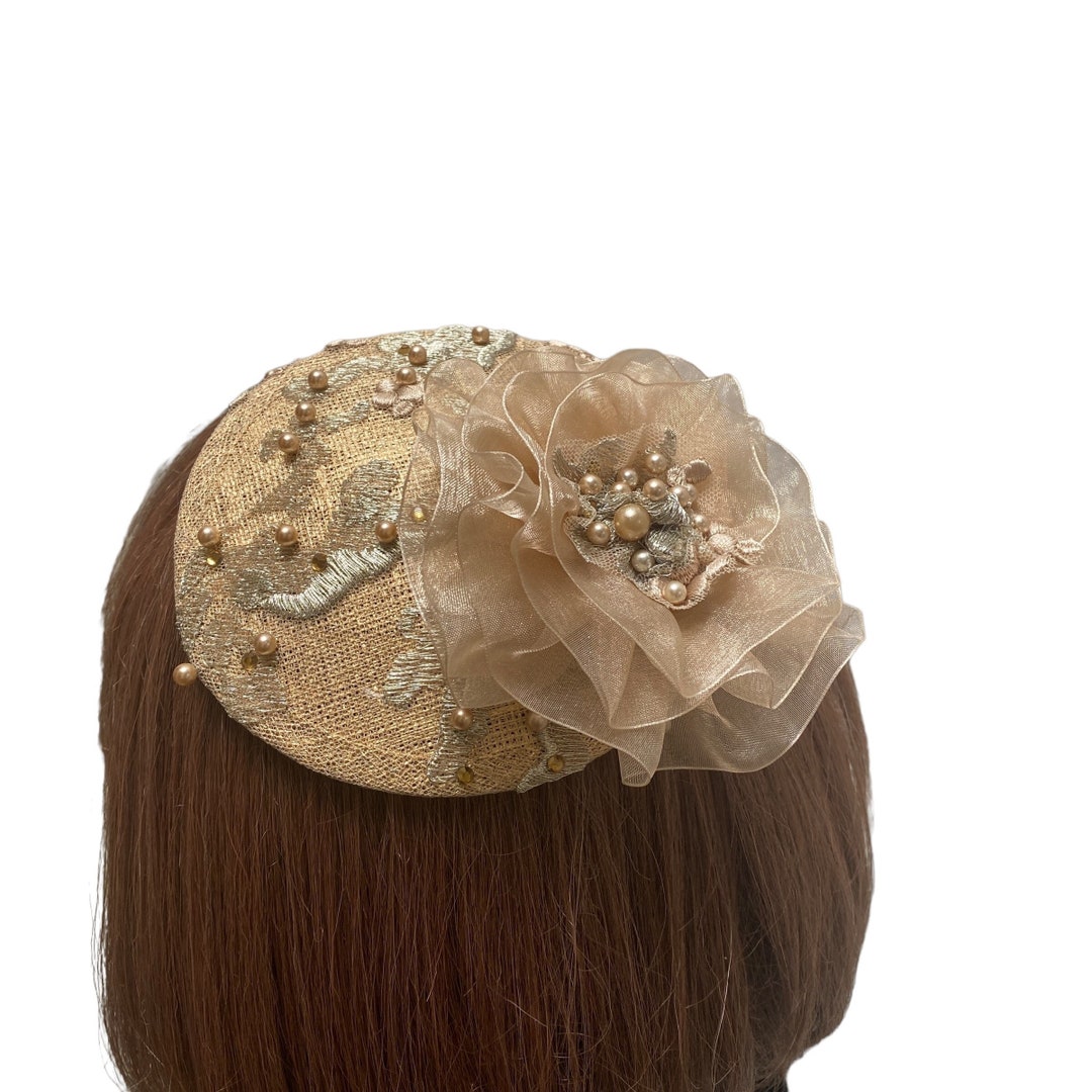Fancy Gold Kippah, Women's Champagne Kippot Yarmulke - Etsy