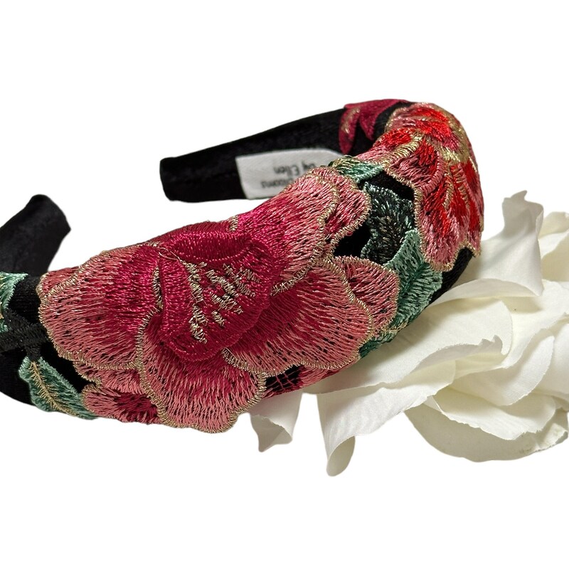 Embroidered Headband - Etsy