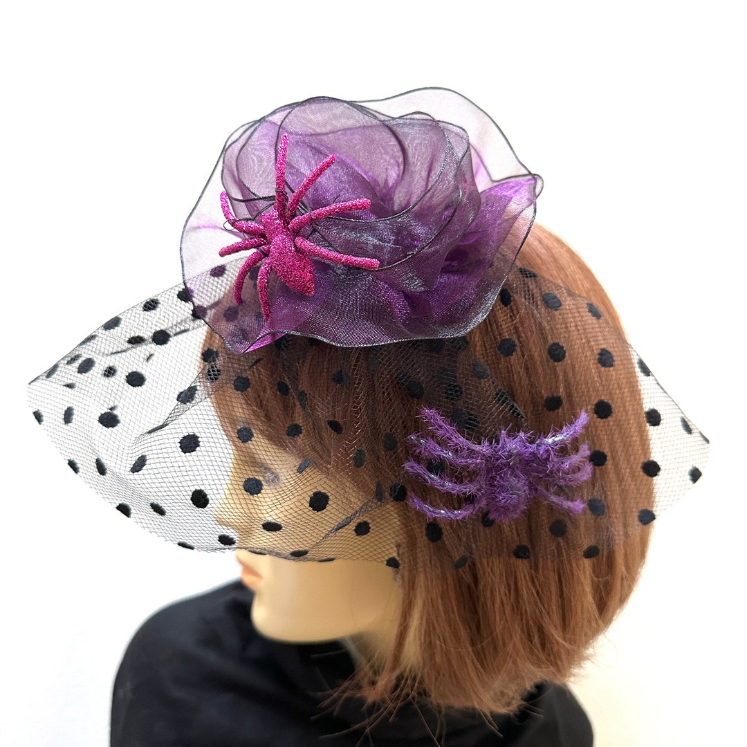 Pink Spider Halloween Headpiece Spider Fascinator Adult - Etsy