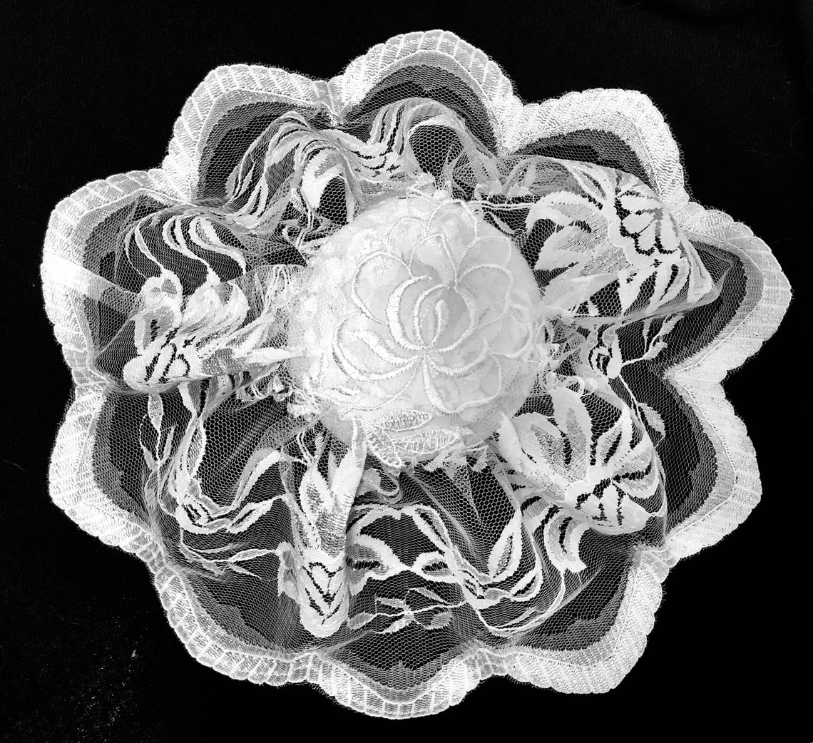 White Lace Chapel Cap Women's Lace Head Covering White | Etsy