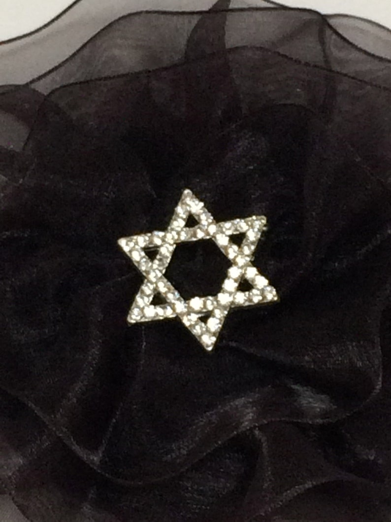 Star of David Kippah Black Jewish Star Yarmulke Black Kippot - Etsy