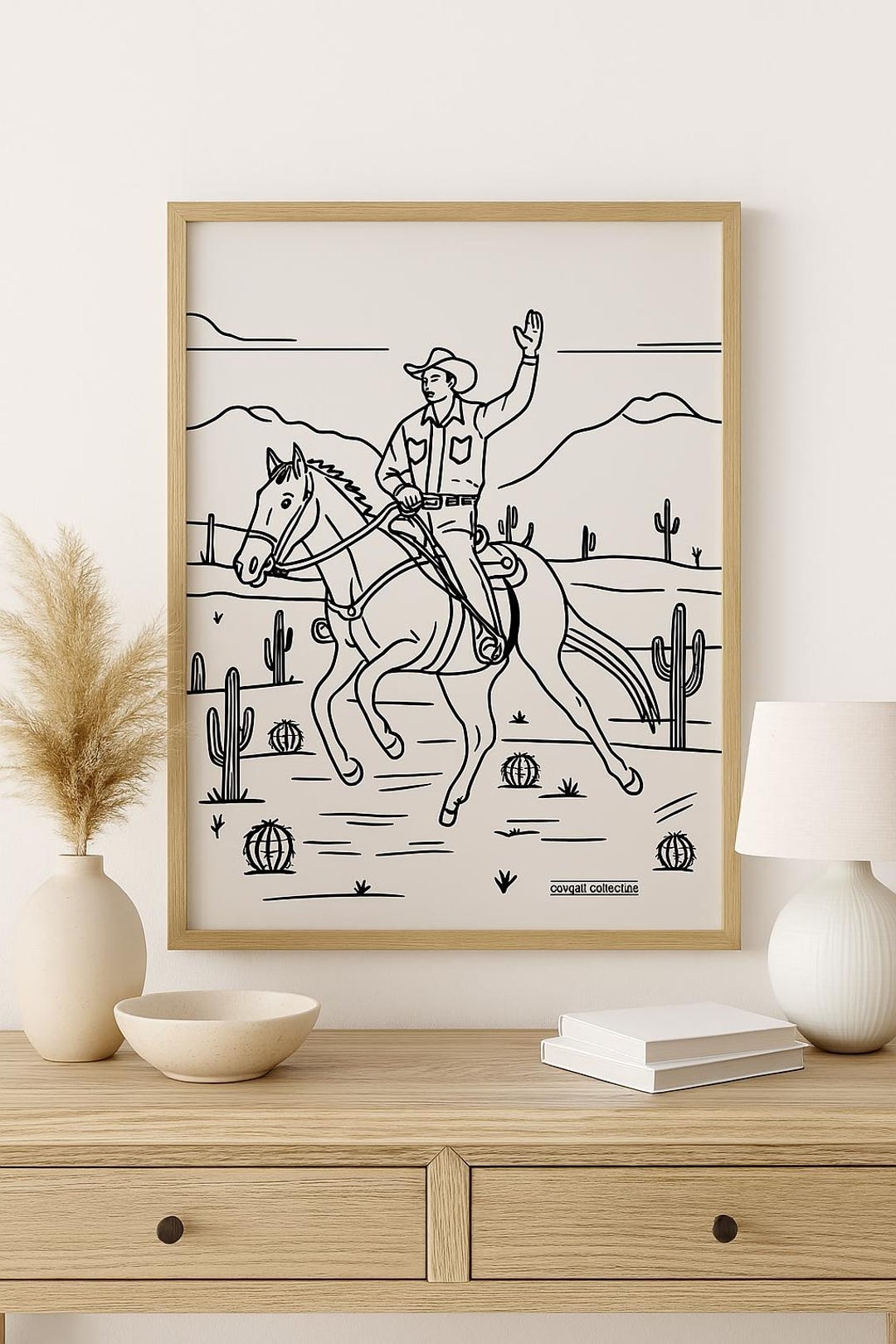 Western Cowboy Digital Wall Art | Rustic Horseback Rider Printable ...
