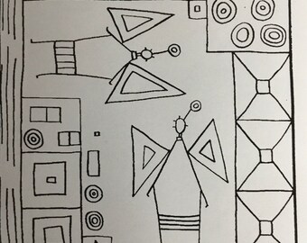 Flower Power Vermont Folk Rugs Rug Hooking Pattern on Linen - Etsy