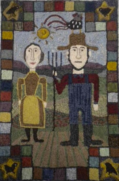 Ma & Pa Vermont Folk Rugs Rug Hooking Pattern on Linen - Etsy