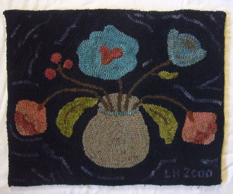 Bowl of Flowers Rug Hooking Kit - Etsy