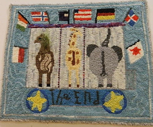 The End Vermont Folk Rugs Rug Hooking Pattern on Linen - Etsy