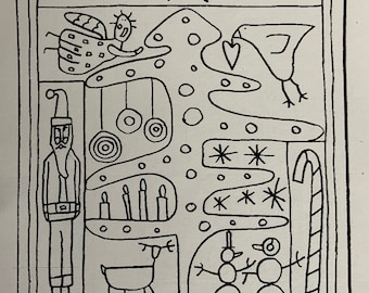 Flower Power Vermont Folk Rugs Rug Hooking Pattern on Linen - Etsy