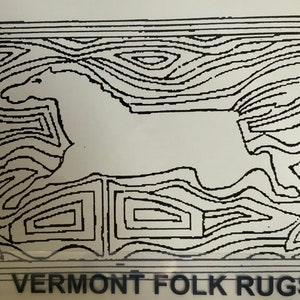 Flower Power Vermont Folk Rugs Rug Hooking Pattern on Linen - Etsy