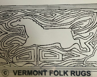 Flower Power Vermont Folk Rugs Rug Hooking Pattern on Linen - Etsy