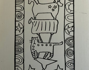 Flower Power Vermont Folk Rugs Rug Hooking Pattern on Linen - Etsy