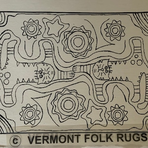 Cats Spot Vermont Folk Rugs Rug Hooking Pattern on Linen - Etsy