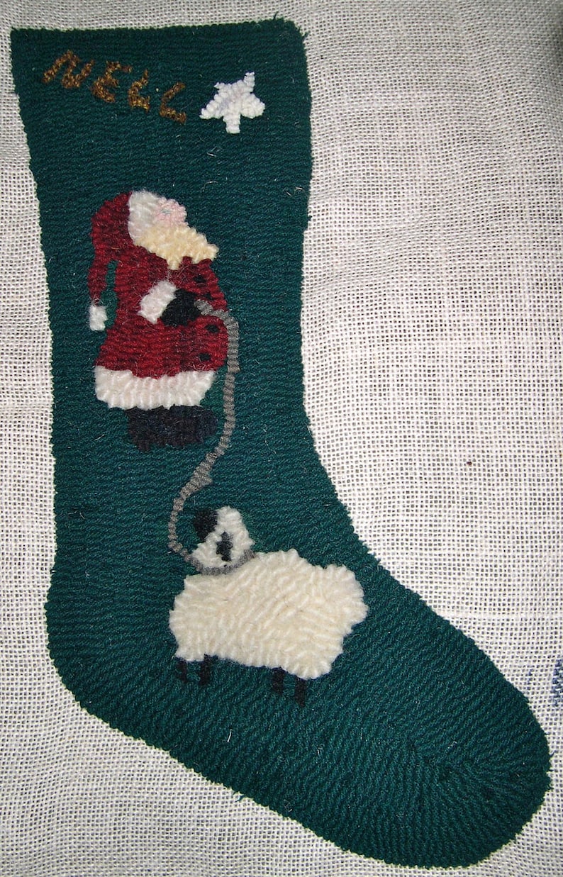 Christmas Stocking Rug Hooking Kit - Etsy