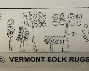 The End Vermont Folk Rugs Rug Hooking Pattern on Linen | Etsy
