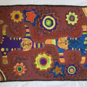 Cats Spot Vermont Folk Rugs Rug Hooking Pattern on Linen - Etsy