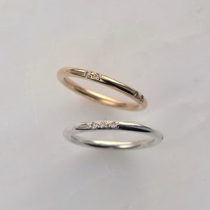 Diamond Morse Code Ring (thick) - Morse Code Jewelry, Gold Diamond Band ...