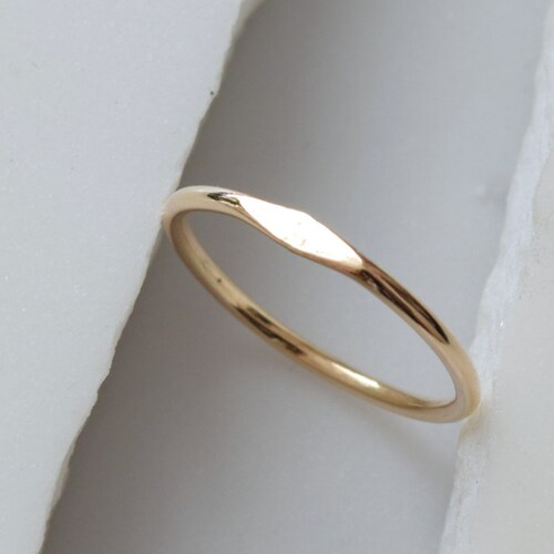 18K 14K 9K Rectangular Bar Signet Ring Diamond Signet Ring | Etsy