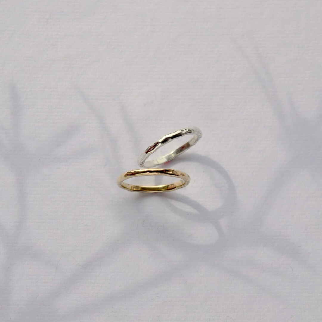 Ripple Ring Silver Textured Ring Gold Textured Ring Gold - Etsy