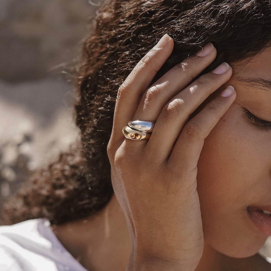 Silver Dome Statement Ring – Bold Chunky Design - Etsy