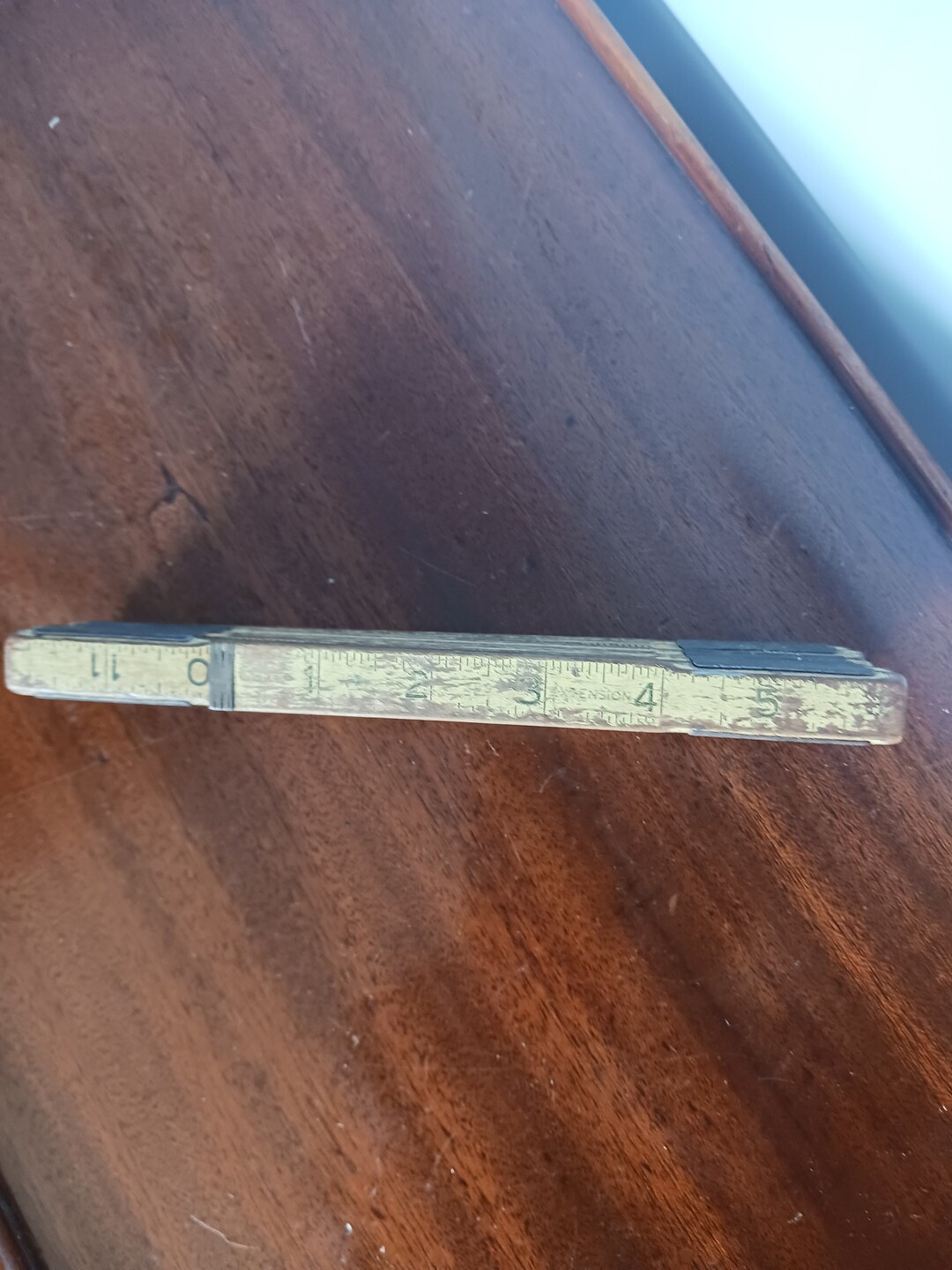 Vintage 1950s Wood and Brass Extension Ruler - Etsy
