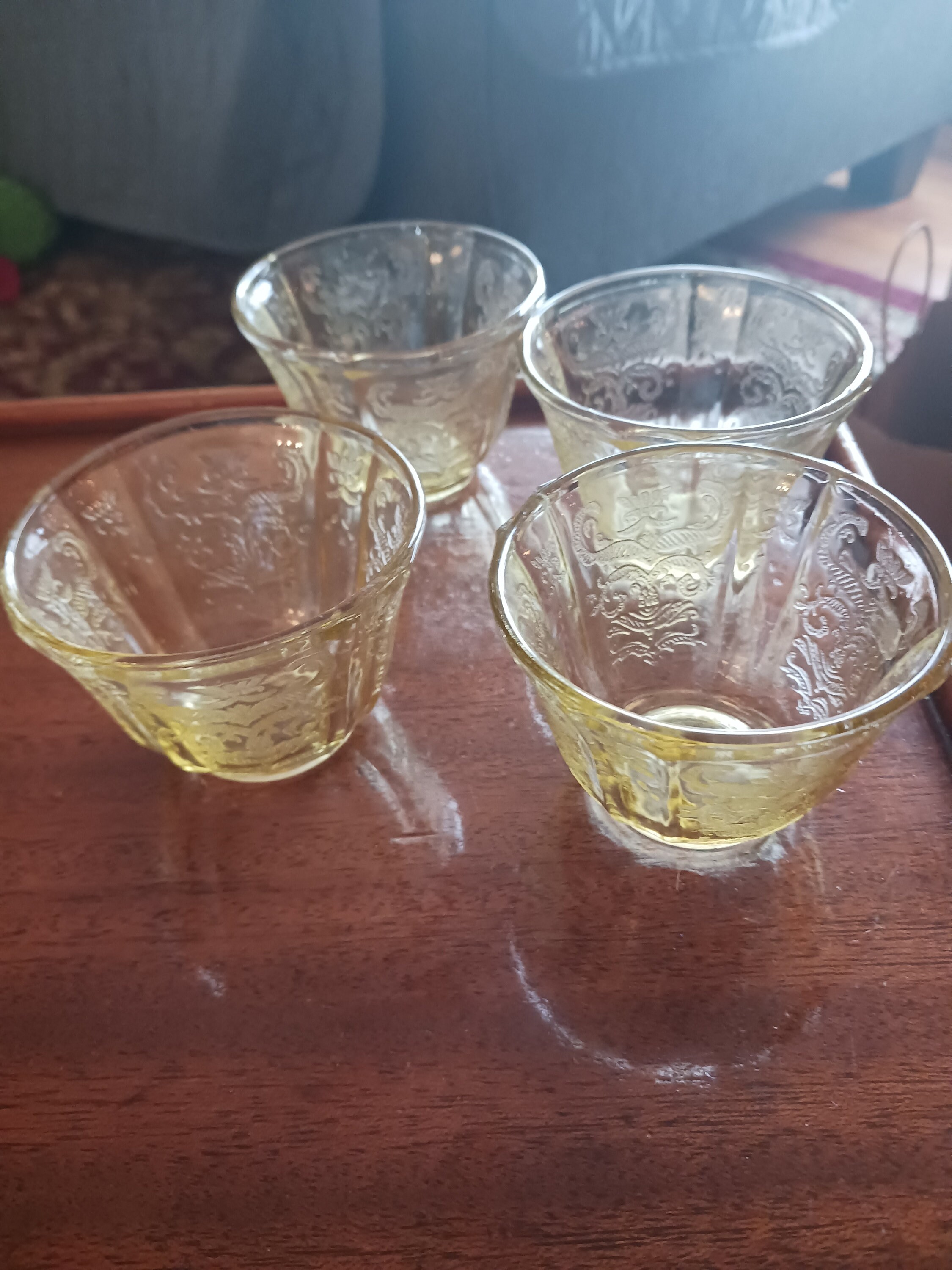 Vintage Hazel Atlas Neapolitan Yellow Sherbert Cups - Etsy