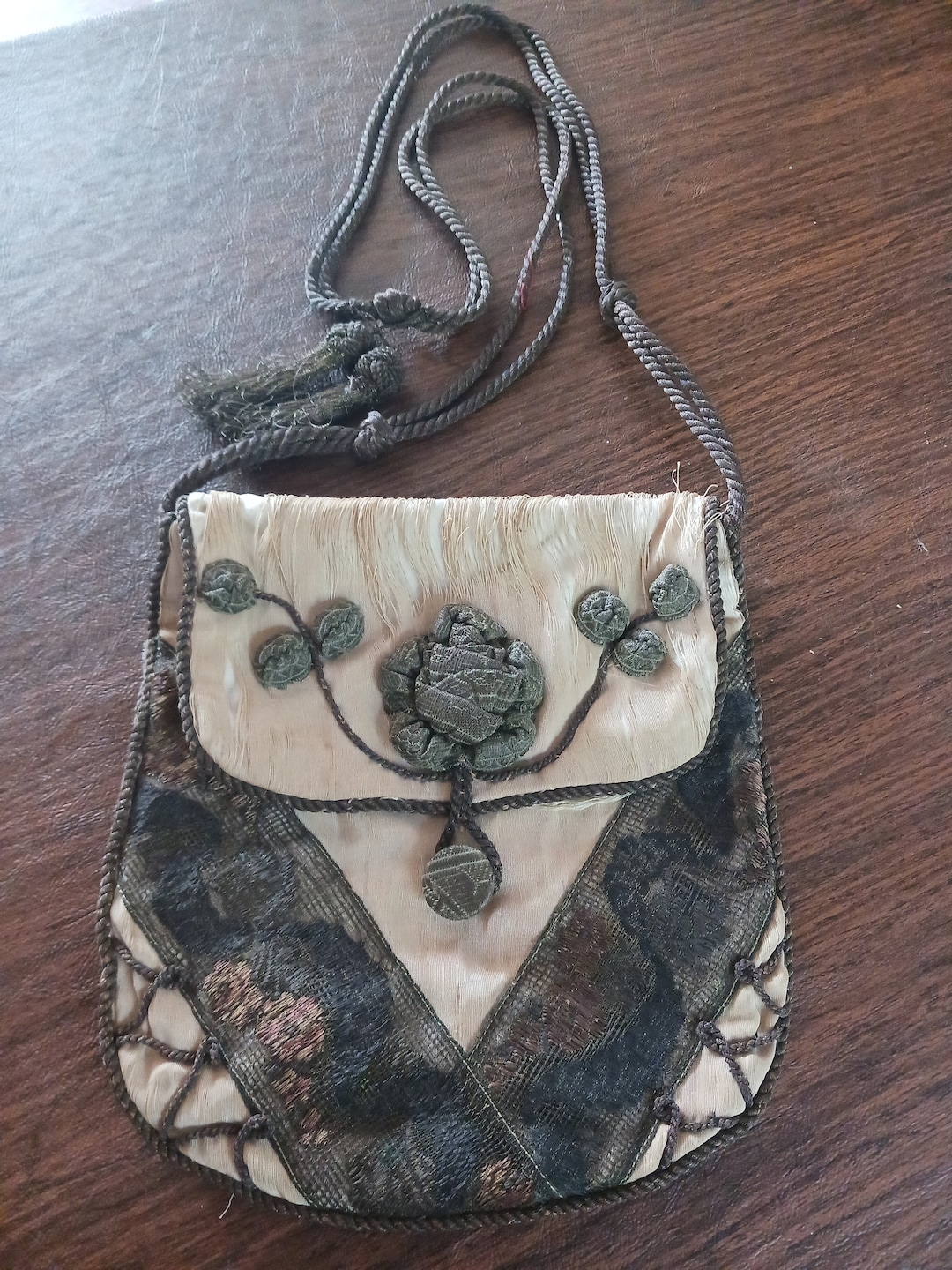 Vintage 1900 Edwardian Silk Brocade Purse - Etsy