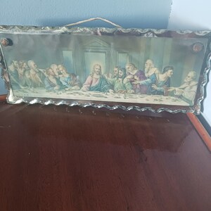 Vintage 1950s Mirrored Last Supper Wall Hanging - Etsy