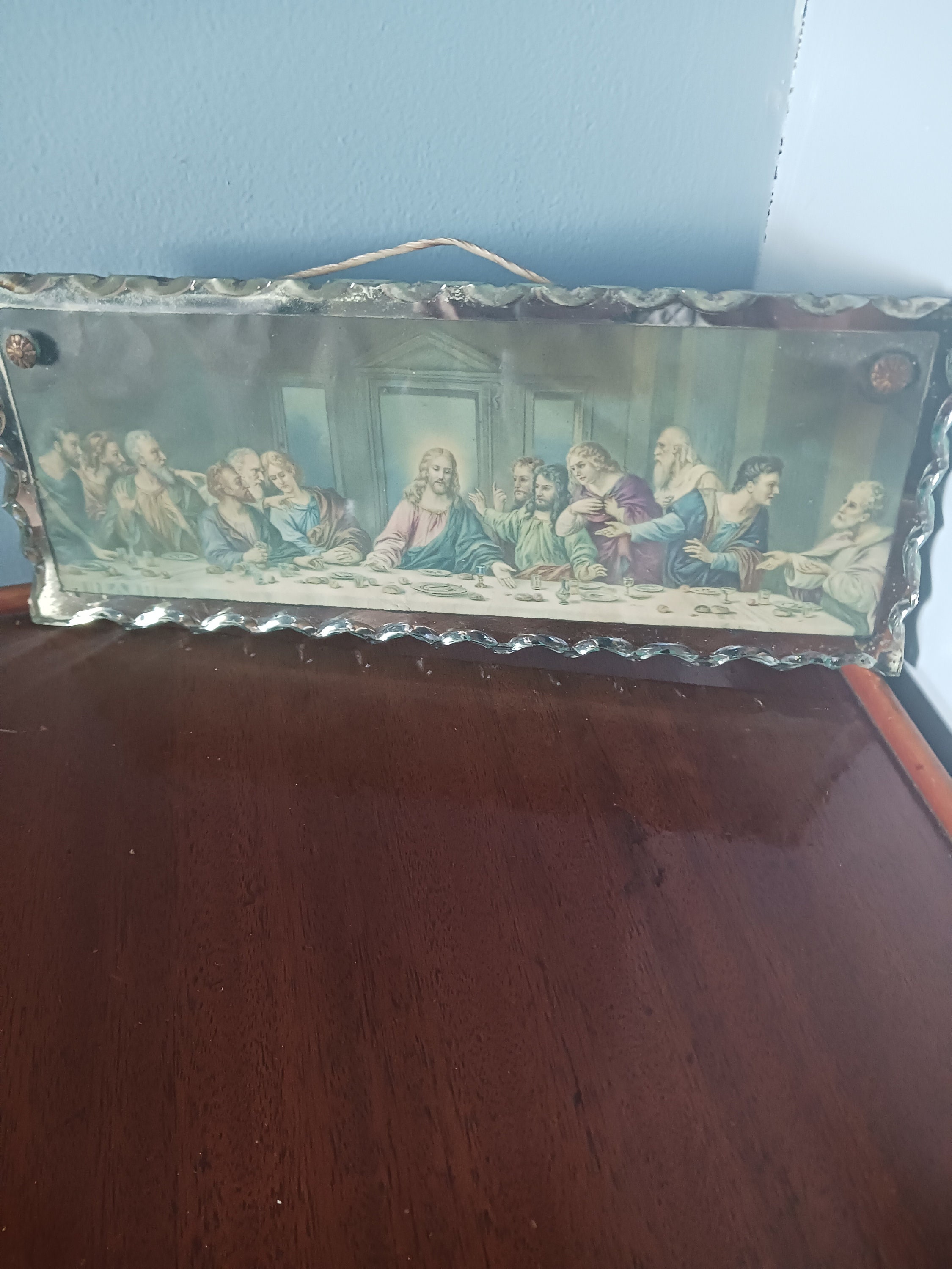Vintage 1950s Mirrored Last Supper Wall Hanging - Etsy
