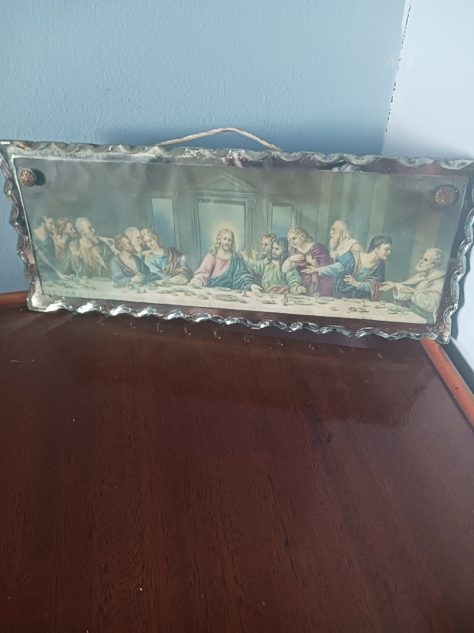 Vintage 1950s Mirrored Last Supper Wall Hanging - Etsy