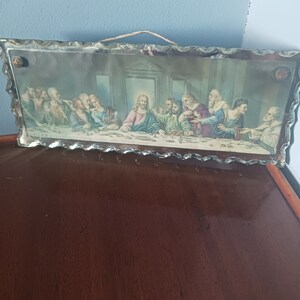 Vintage 1950s Mirrored Last Supper Wall Hanging - Etsy