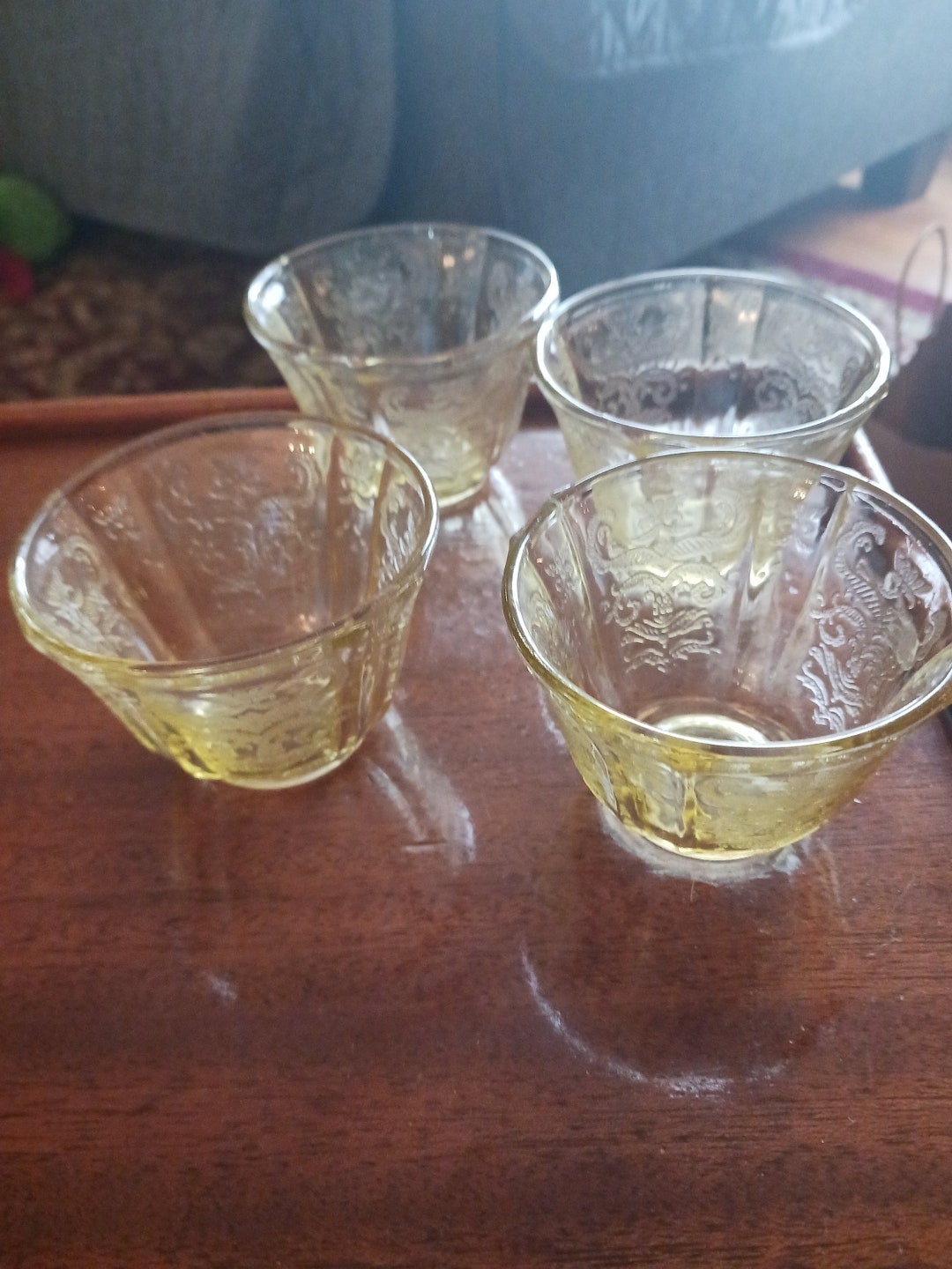 Vintage Hazel Atlas Neapolitan Yellow Sherbert Cups - Etsy