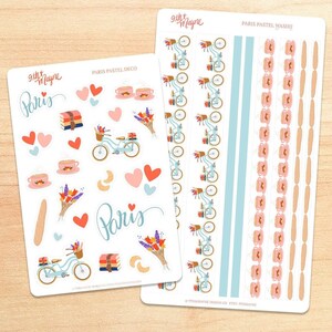 Cafe Sticker Sheet, Paris Sticker, Eiffel Tower Sticker, Paris Travel ...