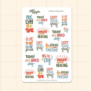 Stages of Grief Stickers: Mental Health, Loss & Healing - Etsy