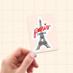 Eiffel Tower Vinyl Sticker, Water Bottle Decal, Travel Sticker, Paris ...