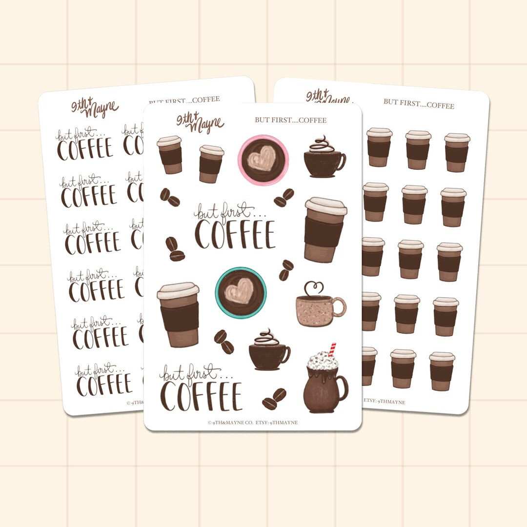 Coffee Lover Sticker Sheets - Etsy