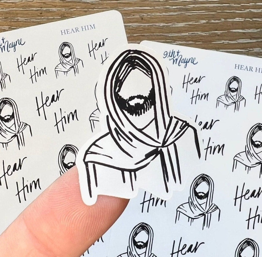 Jesus Christ Sticker Sheet, Religious Stickers, Bible Study Gift, Youth ...