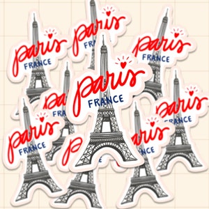 Eiffel Tower Vinyl Sticker, Water Bottle Decal, Travel Sticker, Paris ...