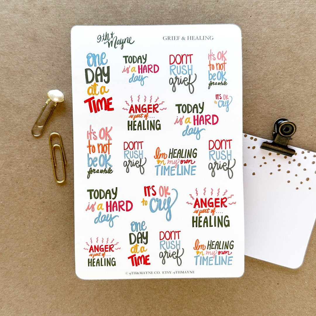 Grief & Loss Quote Stickers for Planners, Journals, Calendars - Etsy