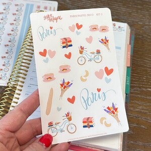 Cafe Sticker Sheet, Paris Sticker, Eiffel Tower Sticker, Paris Travel ...