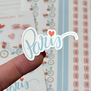Cafe Sticker Sheet, Paris Sticker, Eiffel Tower Sticker, Paris Travel ...