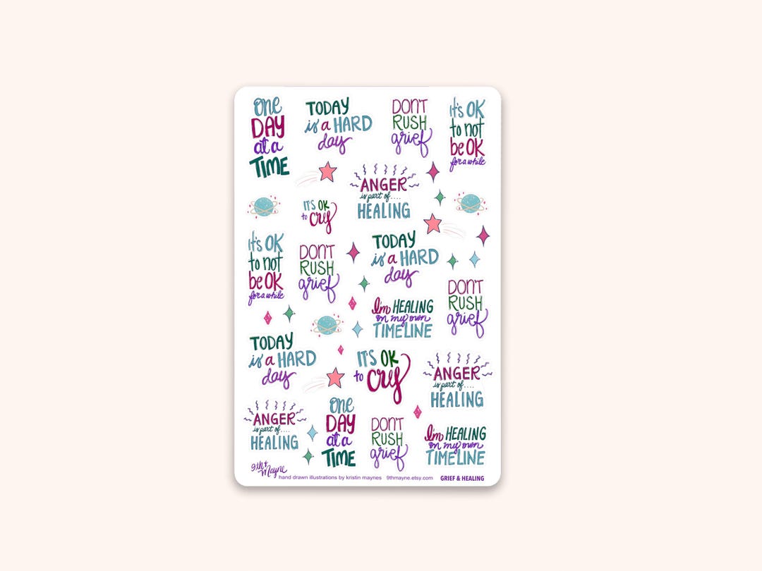 Galaxy Stages of Grief Stickers for Kids Child Loss Grief in Memory of ...
