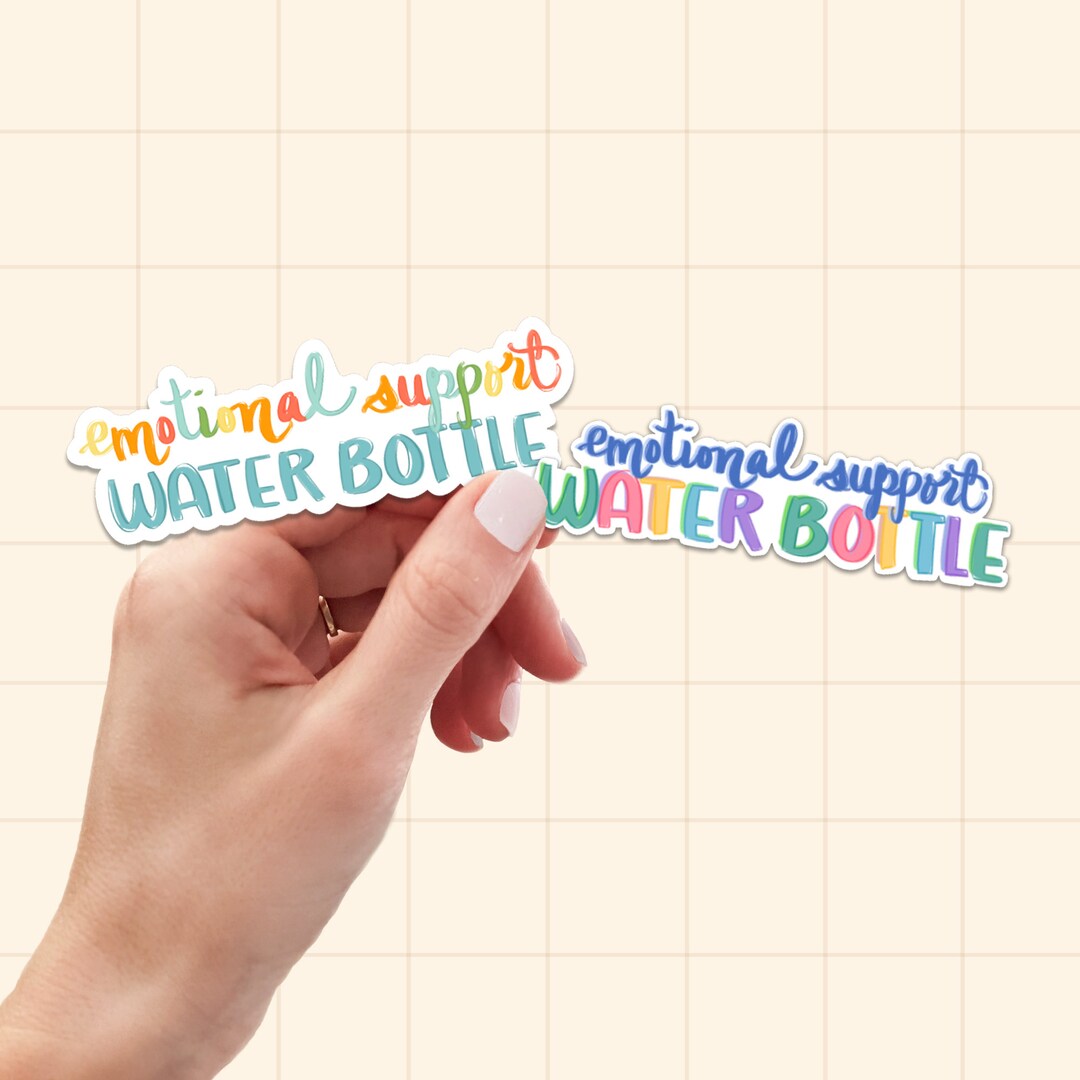 Emotional Support Water Bottle Sticker, Anxiety Sticker, Therapy ...