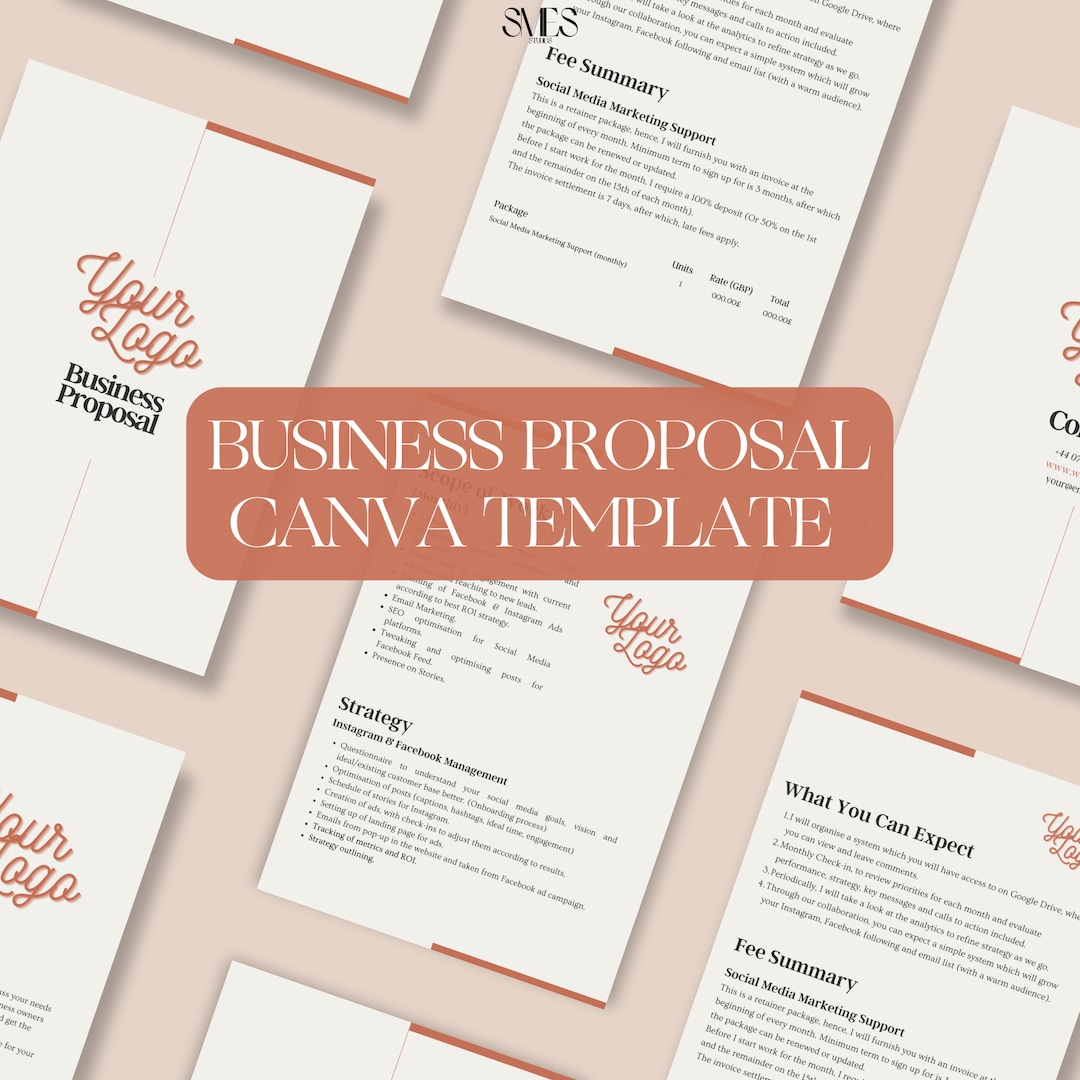 Business Proposal, Project Proposal - Fully Customisable Canva Template ...