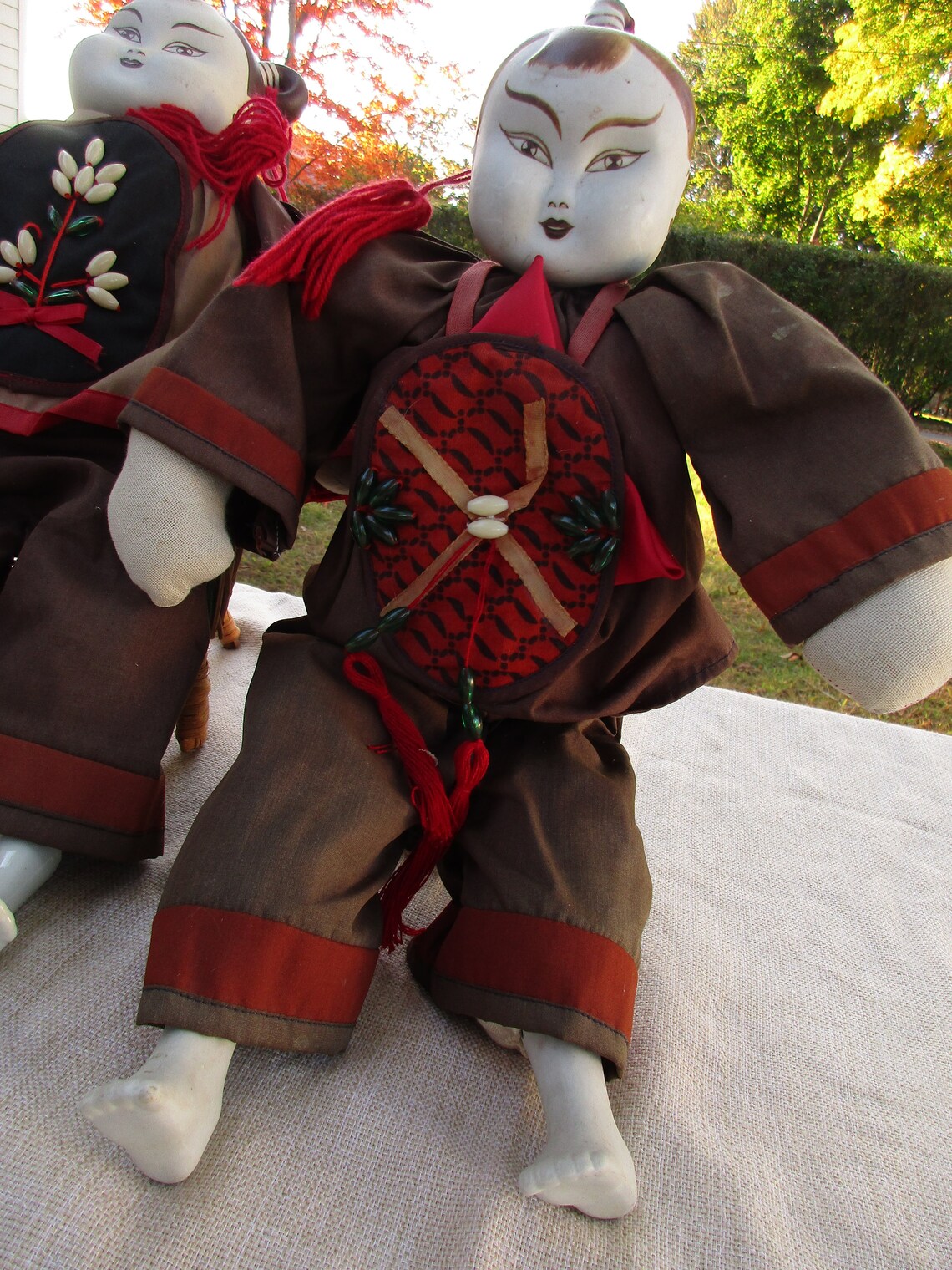 Asian Doll Couple Hong Kong Bisque Souvenir Dolls 18 | Etsy